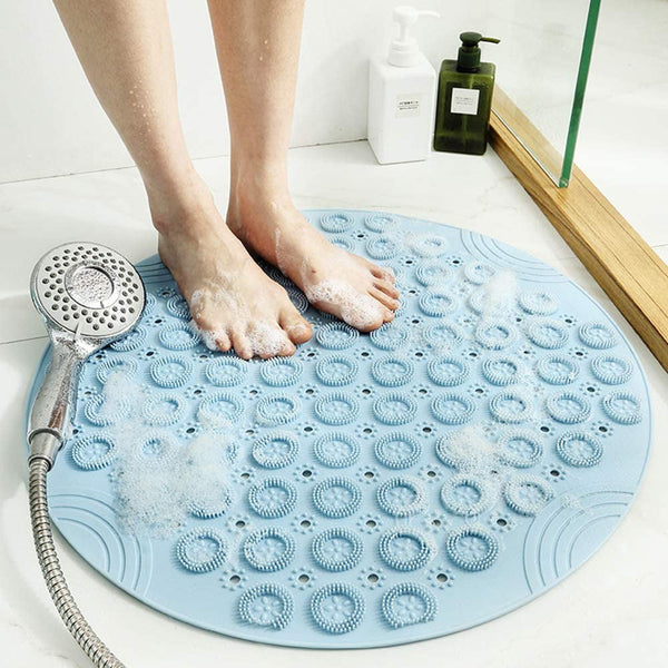 Round Pvc e Bathroom Mat Hydrophobic Suction Cup Mat Bathroom Mage Mat ...