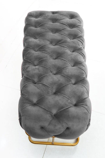 3 SEATER LUXURY OTTOMAN STOOL WITH STEEL STAND -957 – 92Bedding